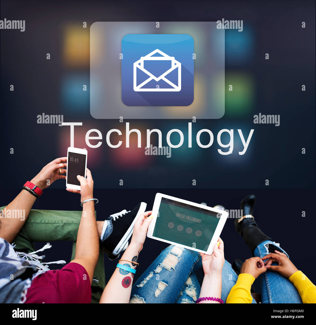 Email Message Data Digital Electronic Graphic Concept Stock Photo - Alamy