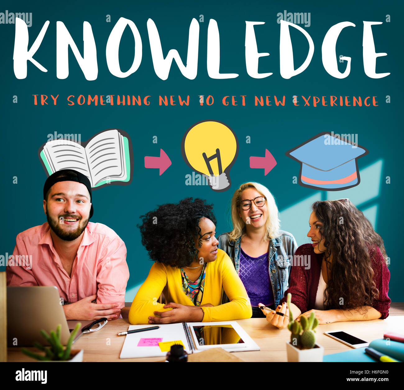 Knowledge Learning Lesson Study Concept Stock Photo - Alamy