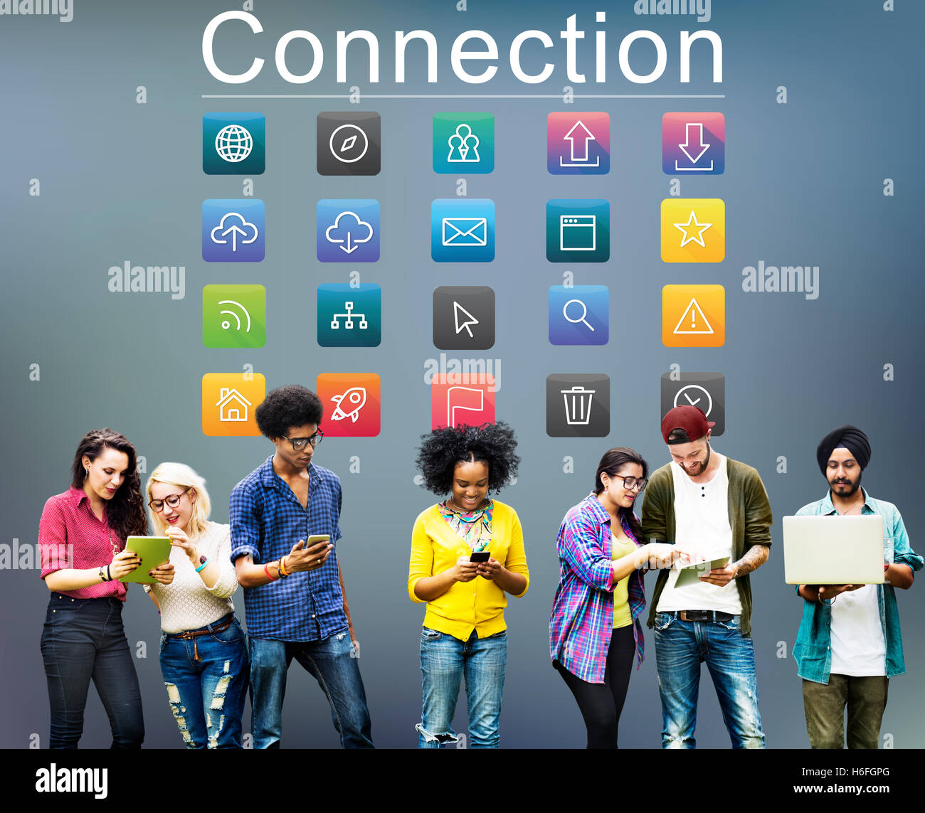 Application Cloud Network Communication Internet Concept Stock Photo ...