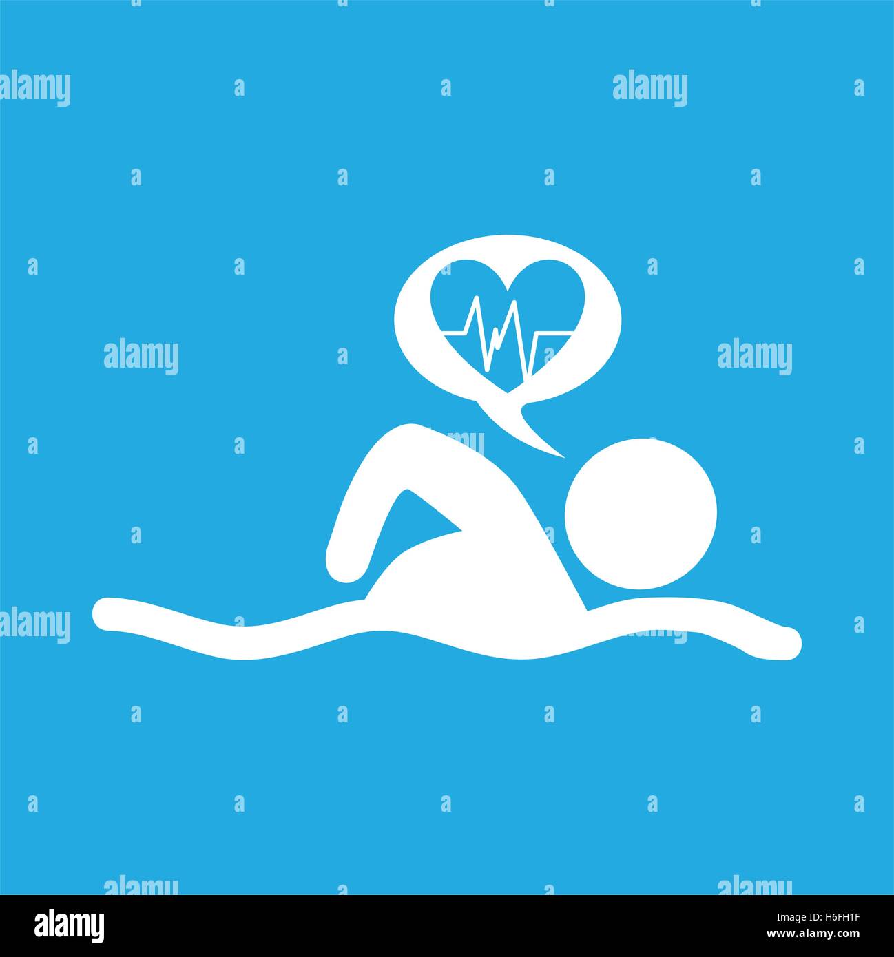 Freestyle swimming champion Stock Vector Images - Alamy