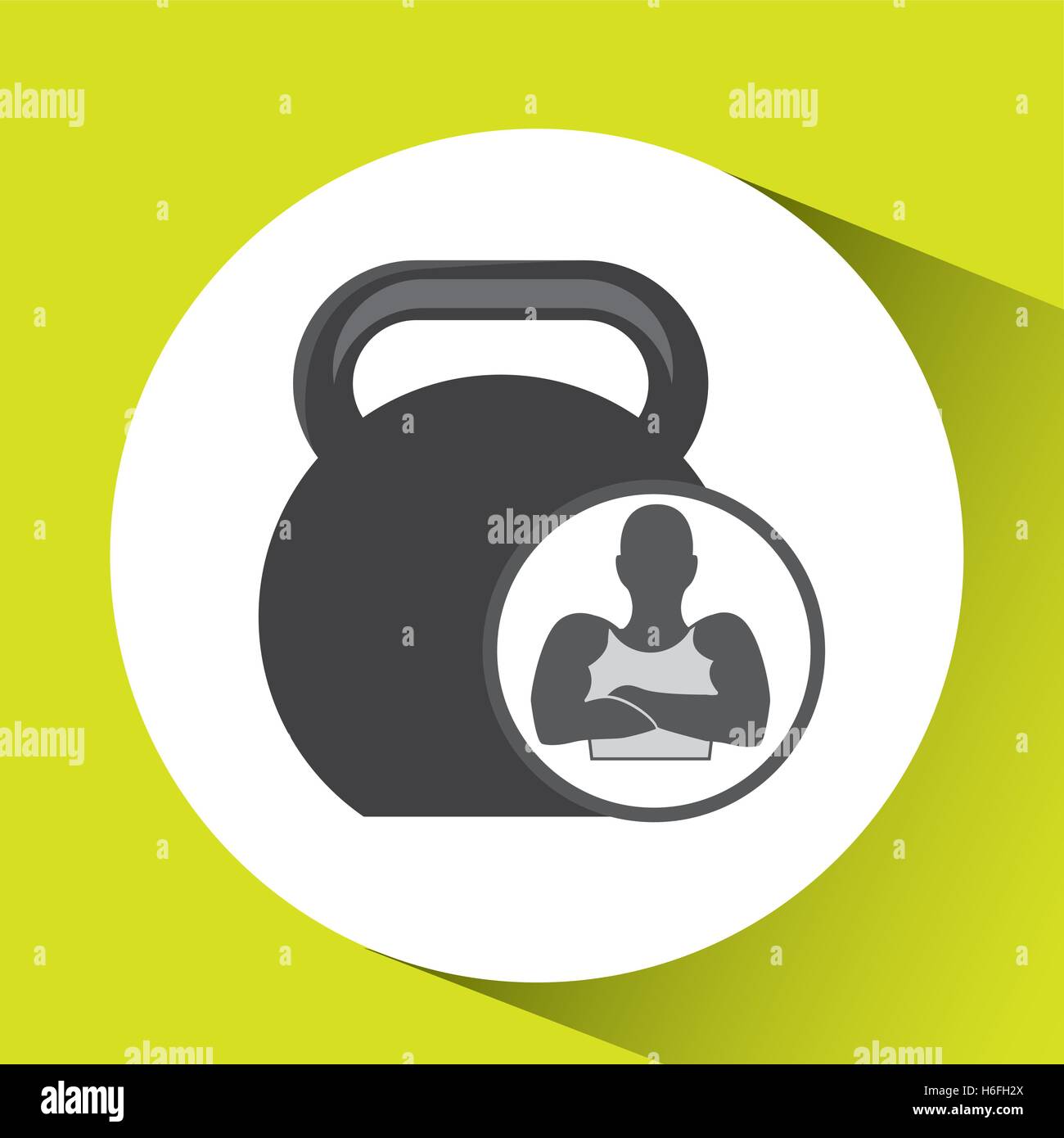 silhouette arms crossed and barbell vector illustration eps 10 Stock ...