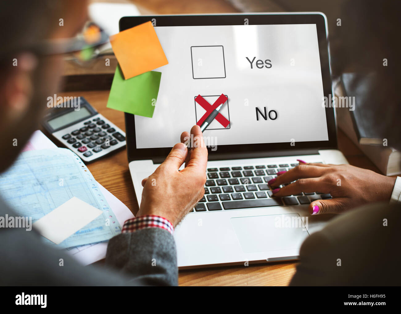 Yes No Answer Questionnaire Concept Stock Photo - Alamy