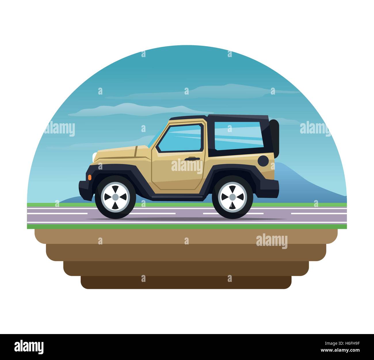 Passenger jeep Stock Vector Images - Alamy