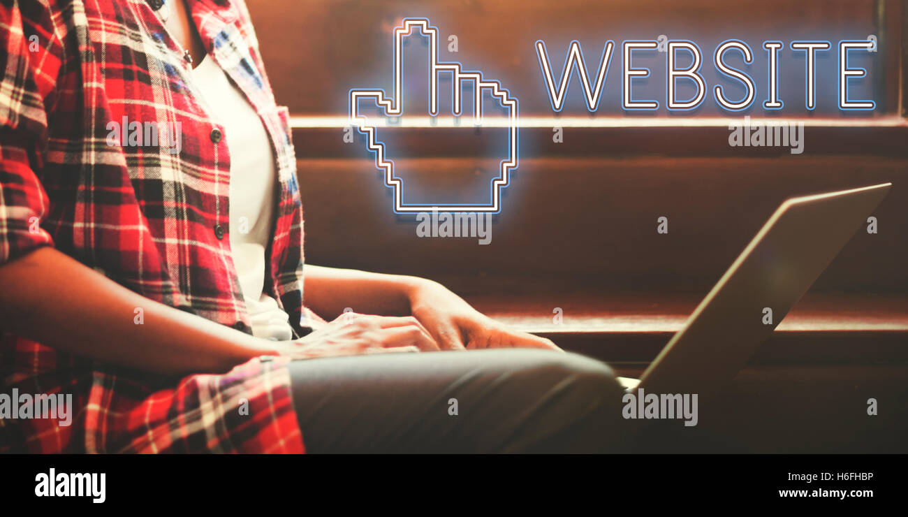 Website Mouse Cursor Click Pixel Concept Stock Photo - Alamy