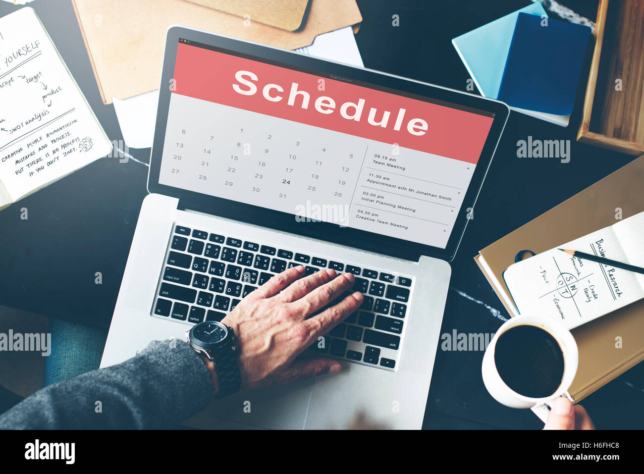 Appointment Schedule Calendar Event Meeting Concept Stock Photo - Alamy