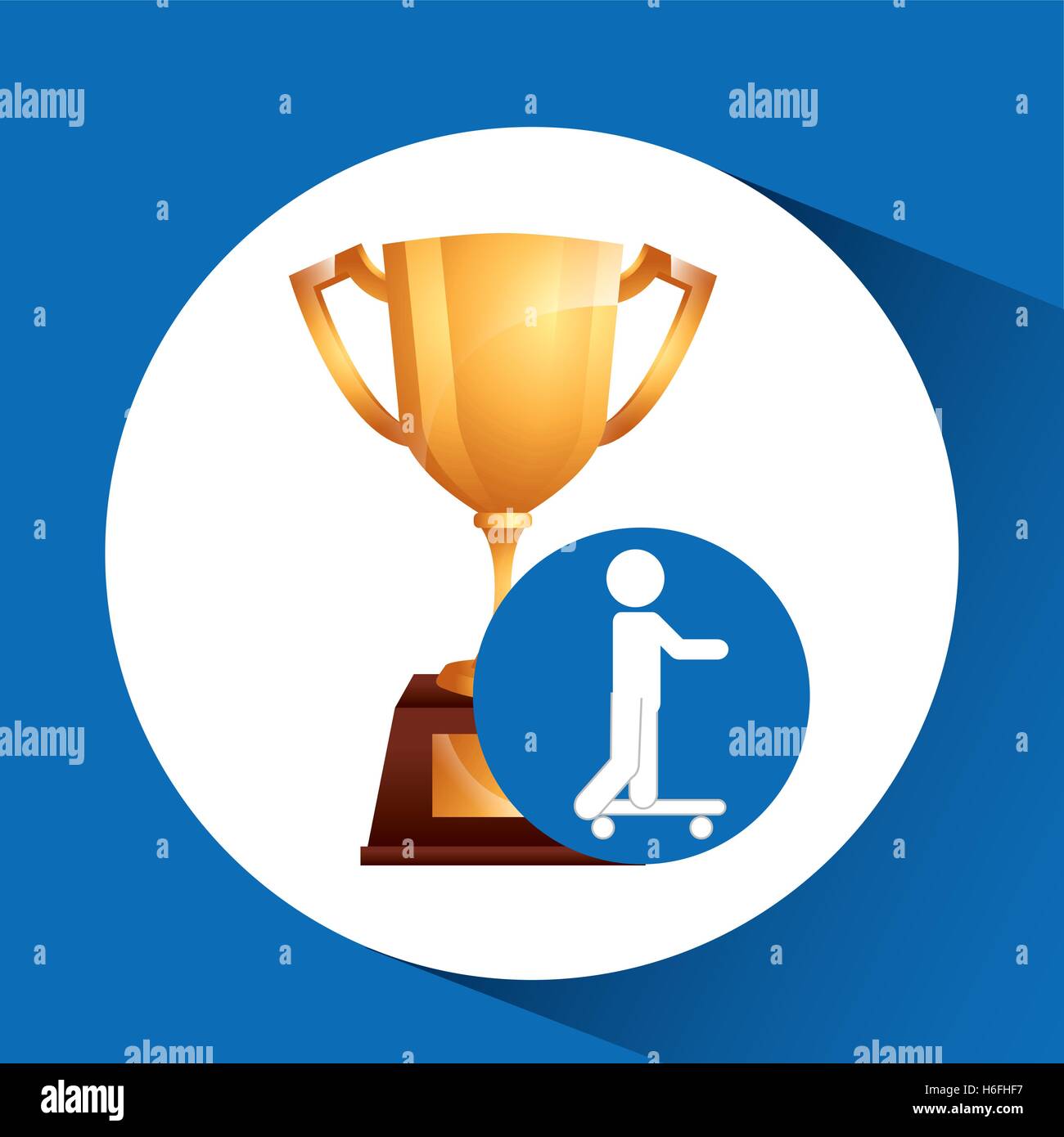 extreme sport avatar skater and trophy vector illustration eps 10 Stock ...