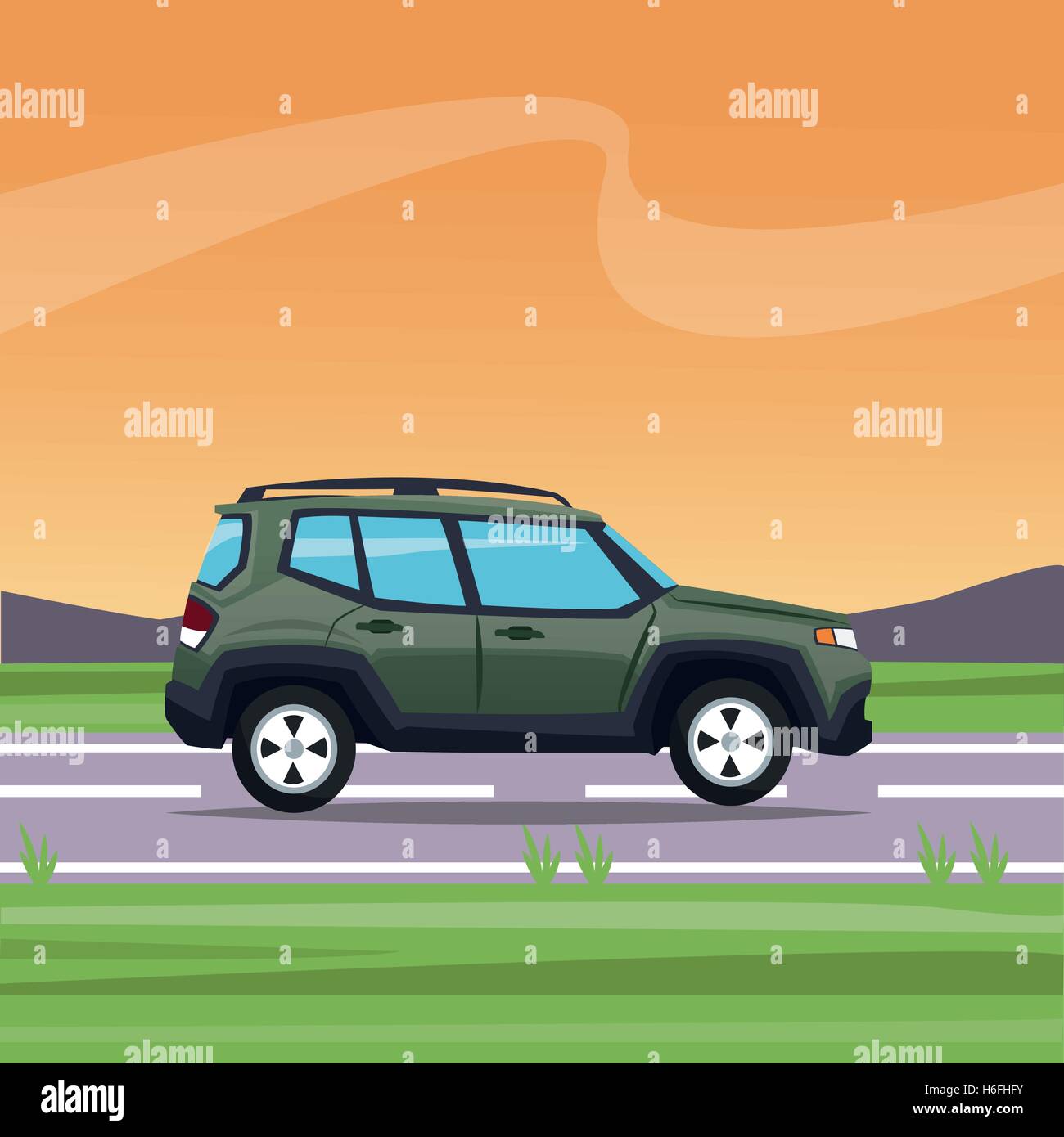 Moving suv Stock Vector Images - Alamy