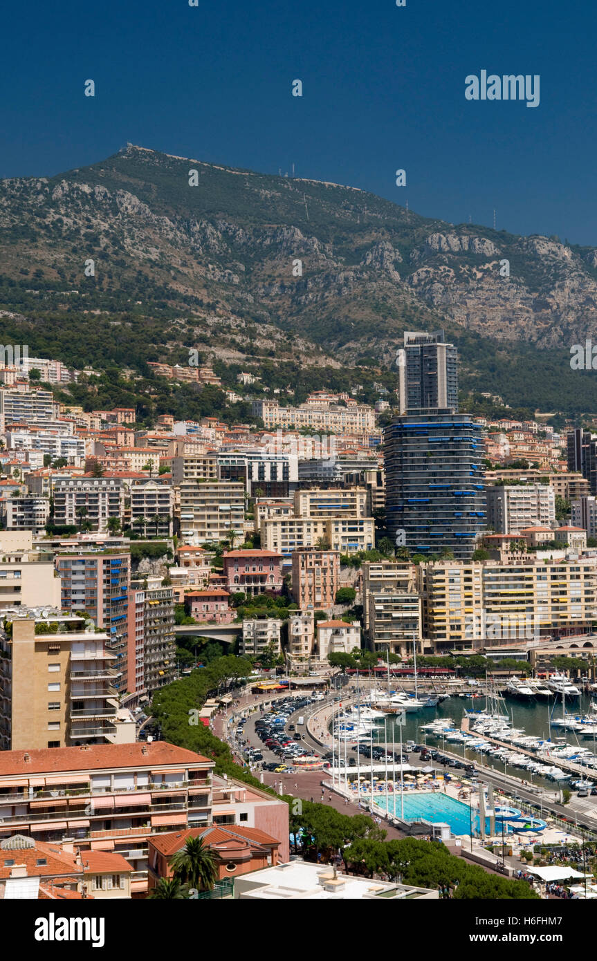 View of the harbor, Monte Carlo, Cote d'Azur, Monaco, Europe Stock ...