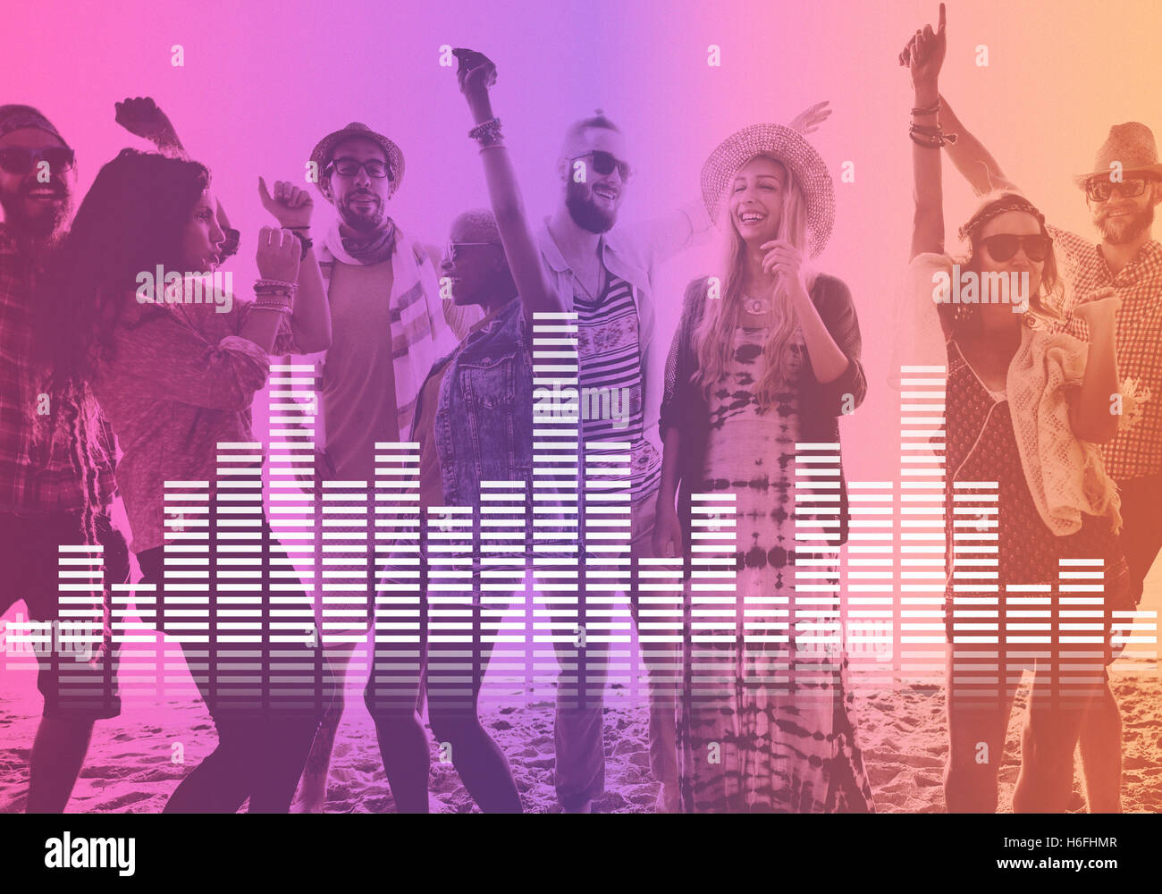 Audio Digital Equalizer Music Tunes Sound Wave Graphic Concept Stock ...