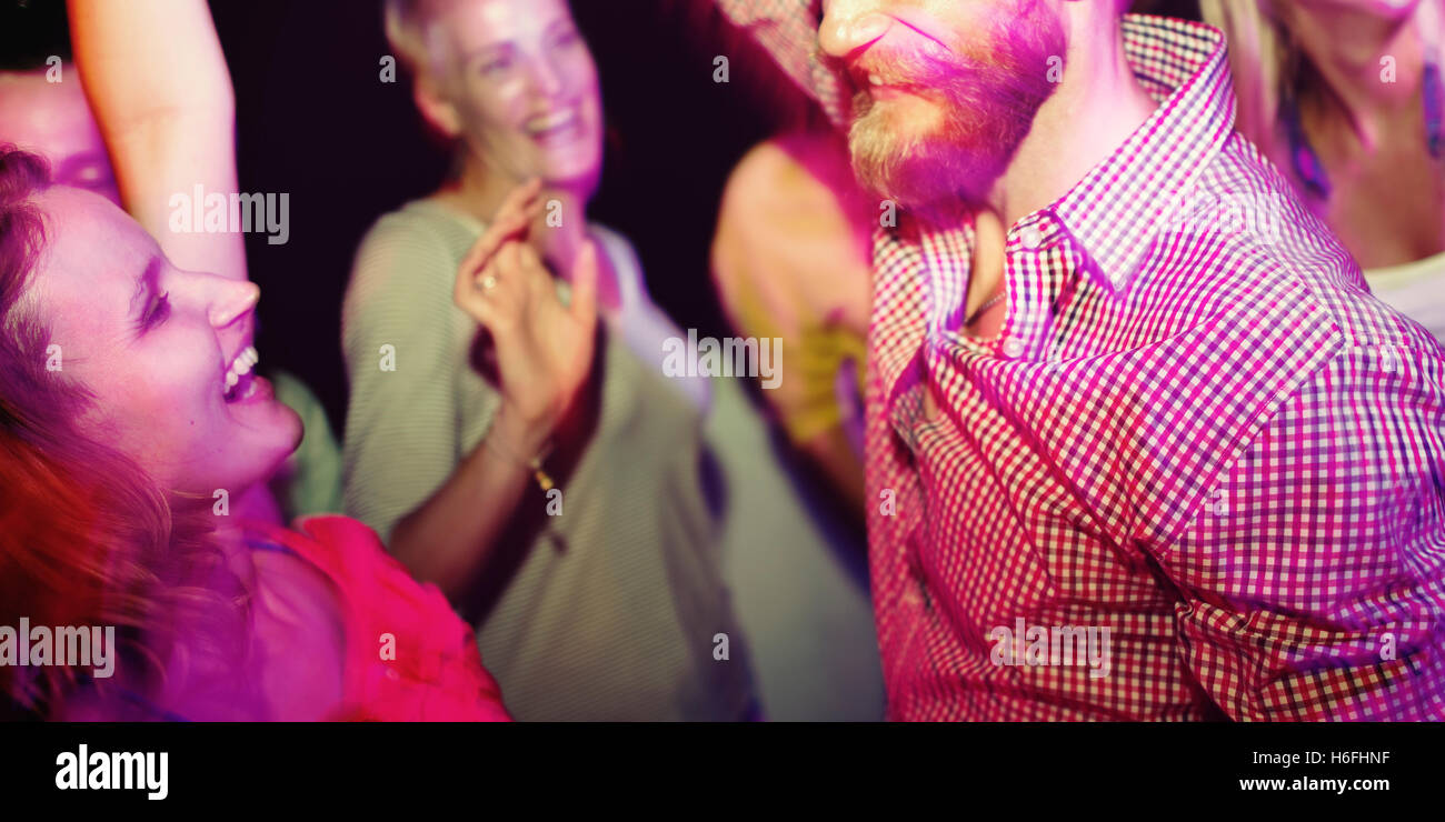 Group Of People Dancing Concept Stock Photo - Alamy