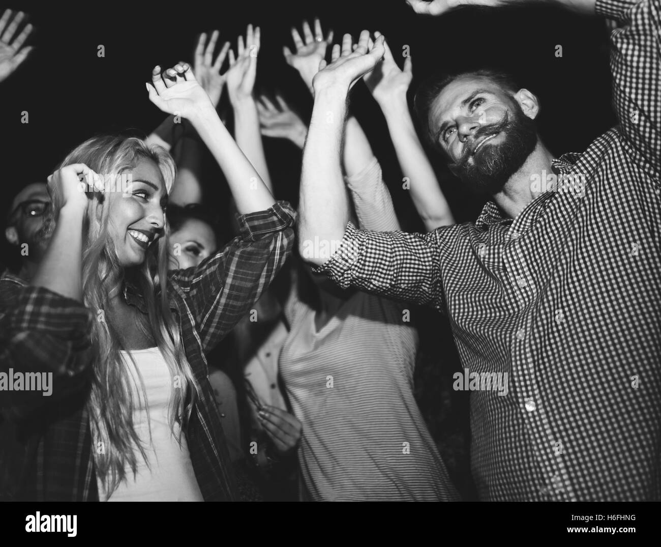 Group Of People Dancing Concept Stock Photo - Alamy
