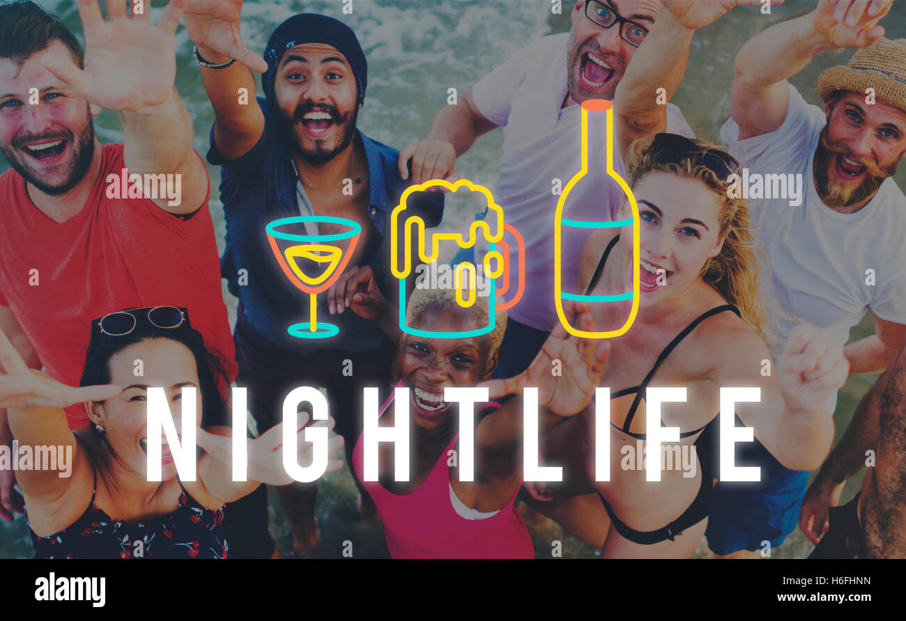 Party Night Life Fun Enjoy Concept Stock Photo - Alamy