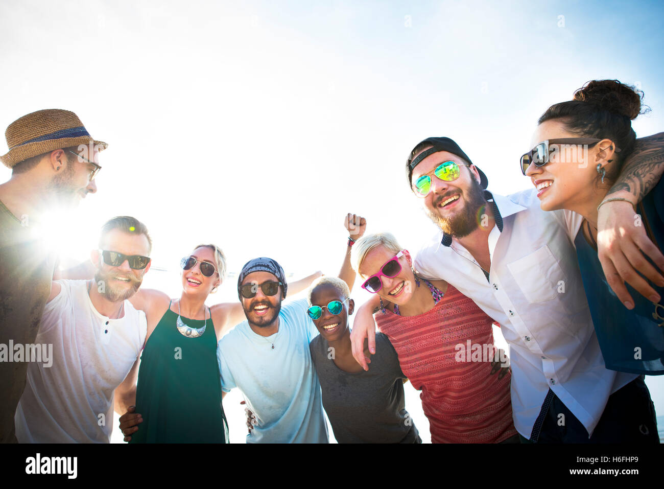 Group Of People Hugging Concept Stock Photo - Alamy