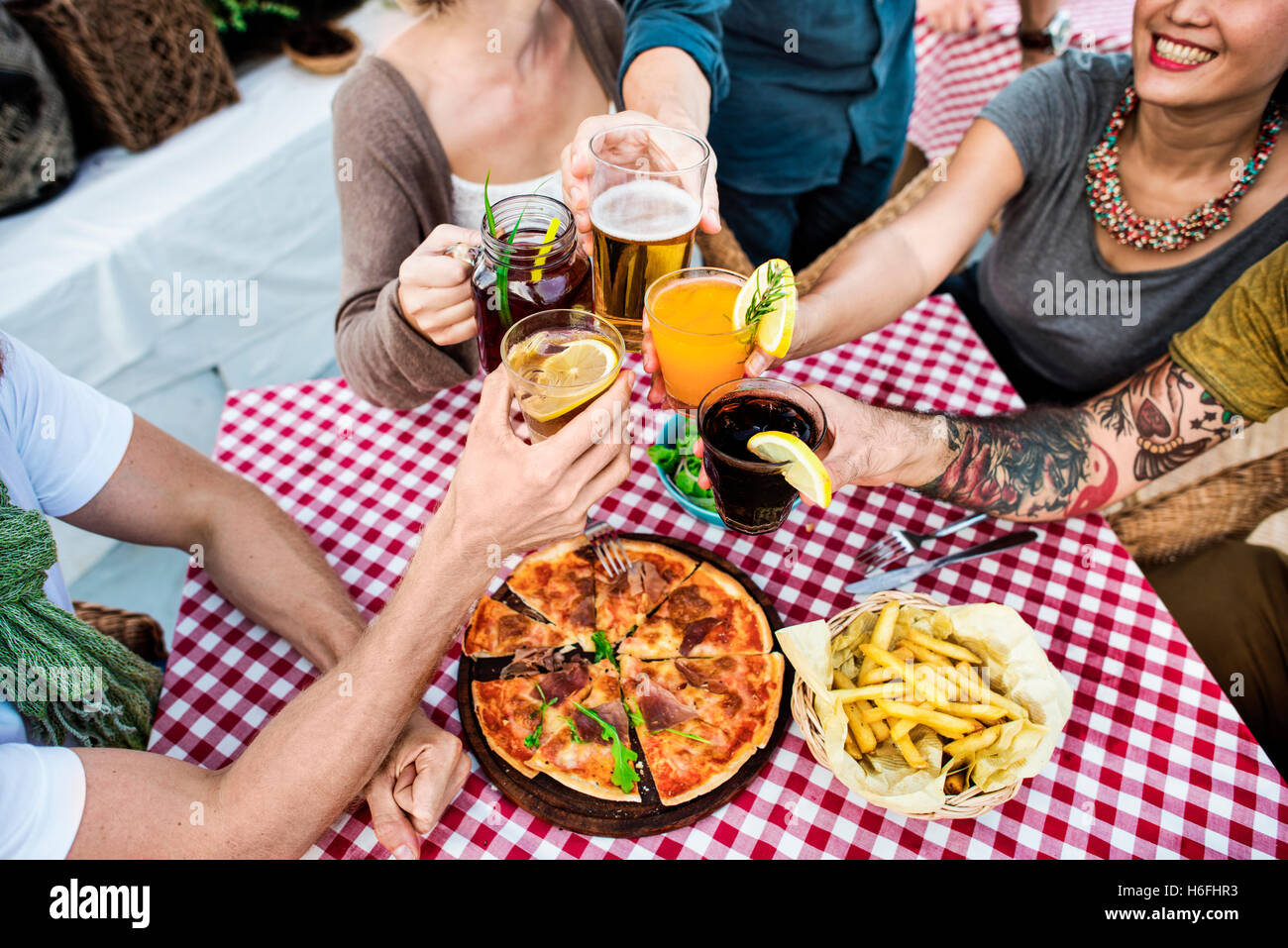 People Relaxation Drinking Rest Concept Stock Photo - Alamy