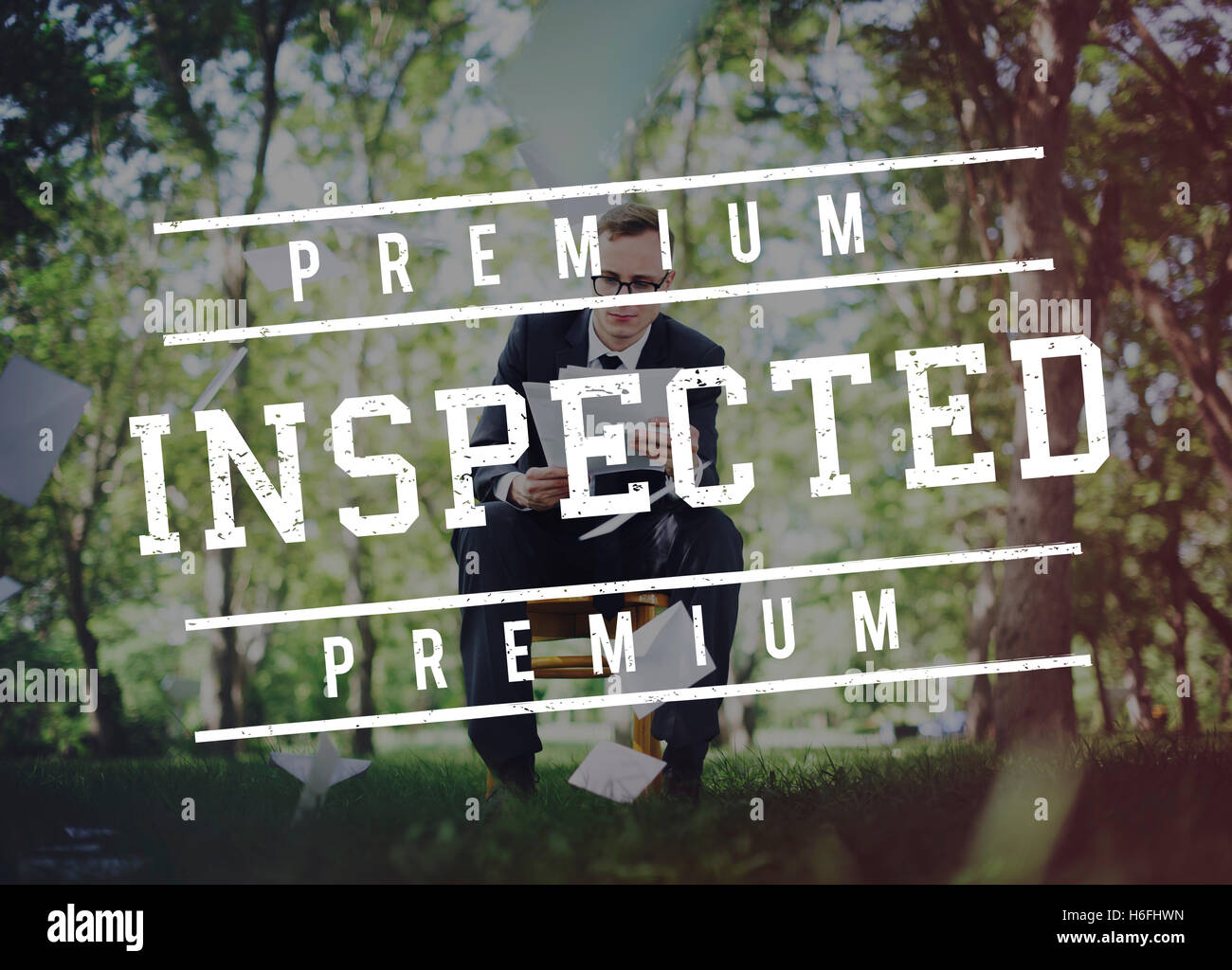 Classified Inspected Inspection Pass Status Concept Stock Photo - Alamy