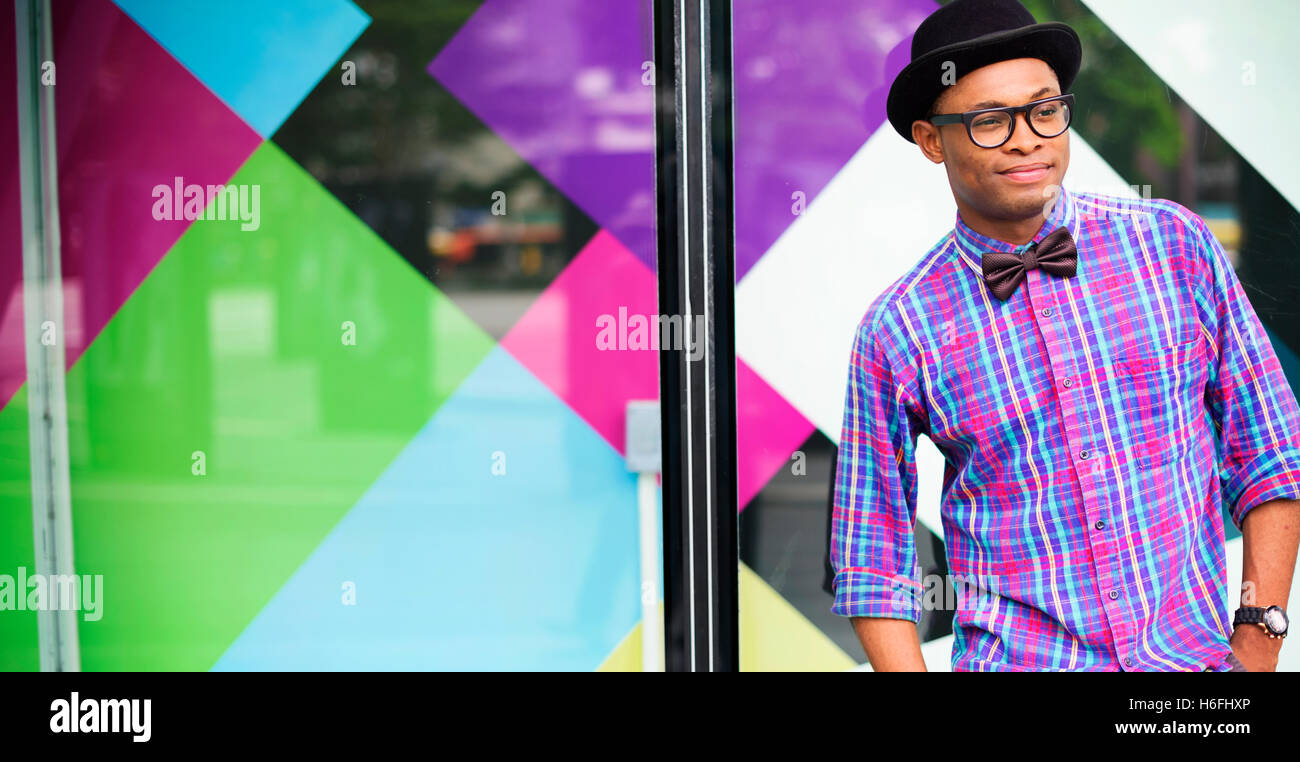 Man Happiness Smiling Street Urban Scene City Concept Stock Photo - Alamy