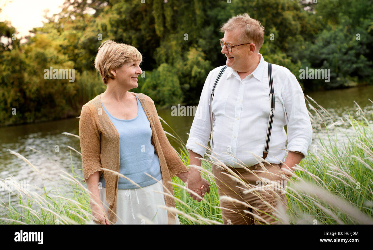Elderly Senior Couple Romance Love Concept Stock Photo - Alamy