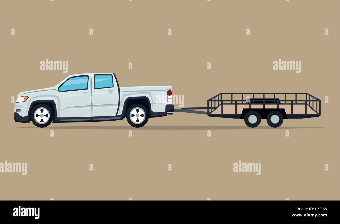 vehicle with trailer and transportation design Stock Vector Image & Art ...