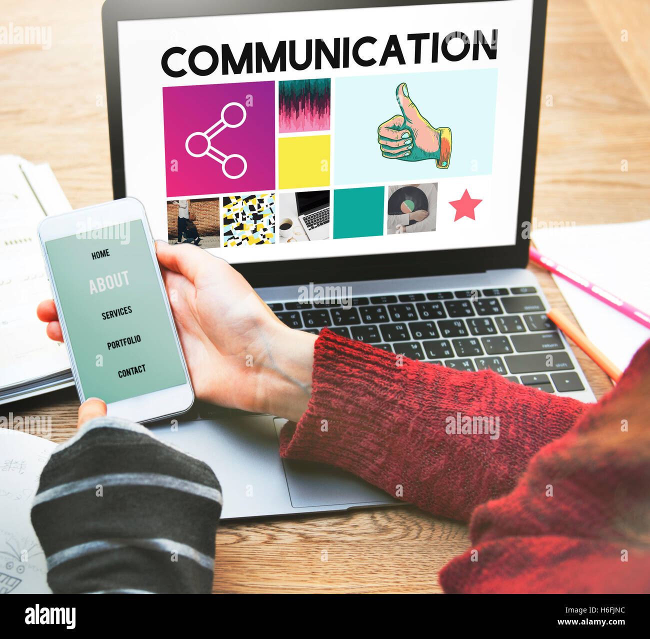 Communication Connection Information Message Concept Stock Photo - Alamy