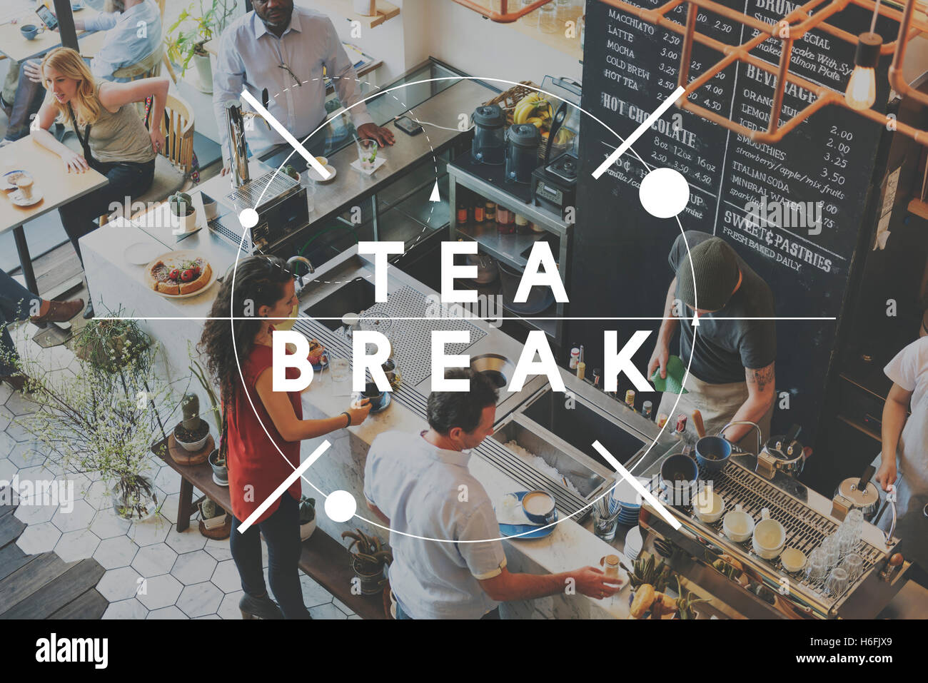 Tea break Relax Relief Rest Pause Cessation Concept Stock Photo - Alamy