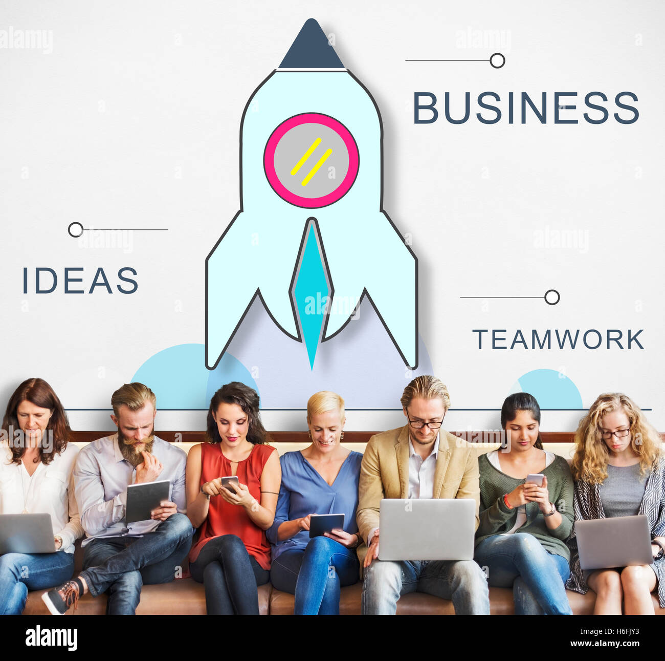 Rocket Spaceship Startup Business Strategy Graphic Concept Stock Photo ...