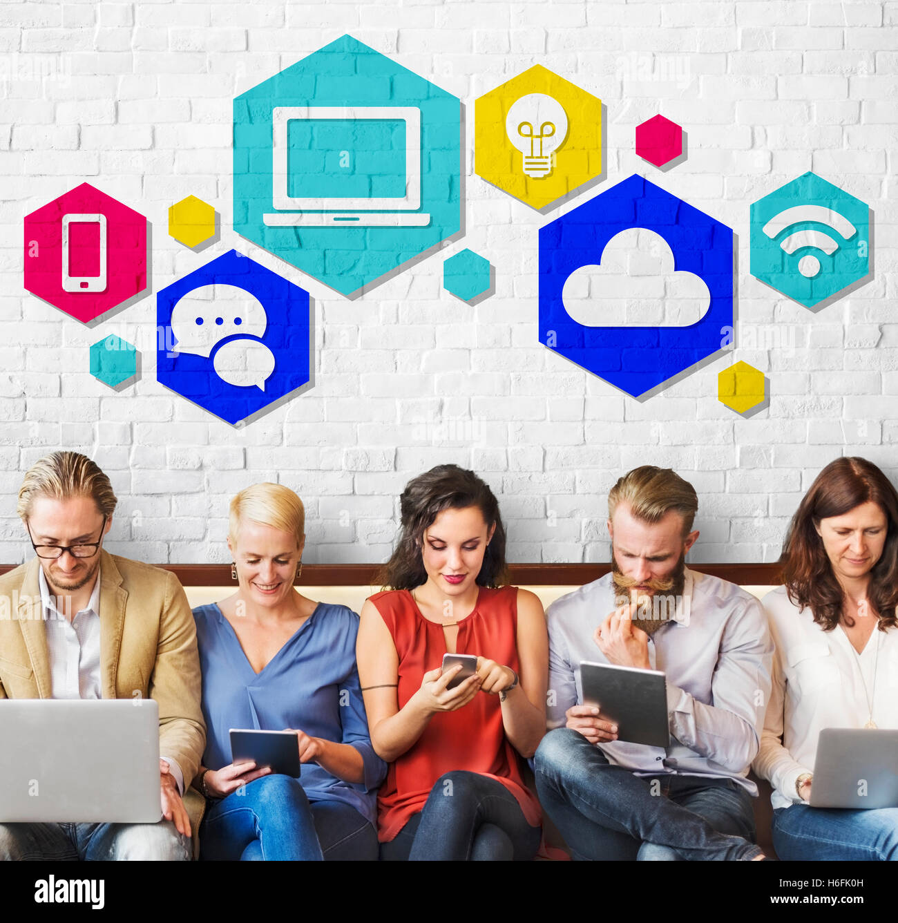 Internet Connection Technology Computer Social Concept Stock Photo - Alamy