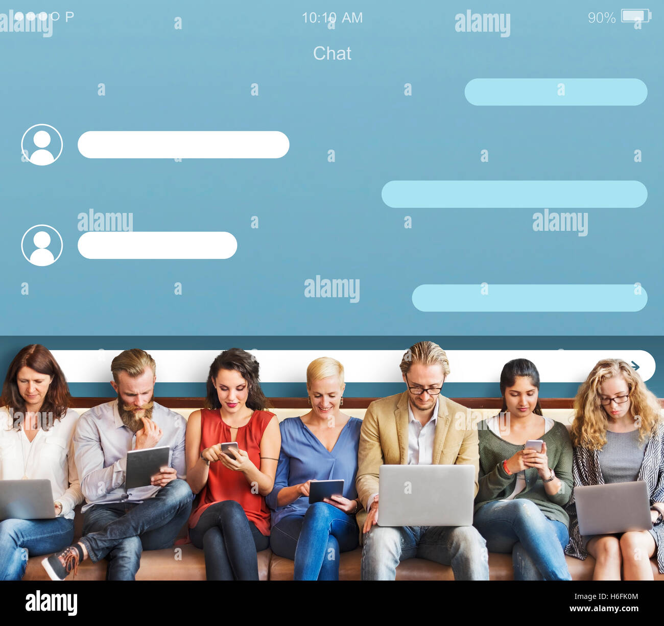 Chat Conversation Communication Connection Concept Stock Photo - Alamy