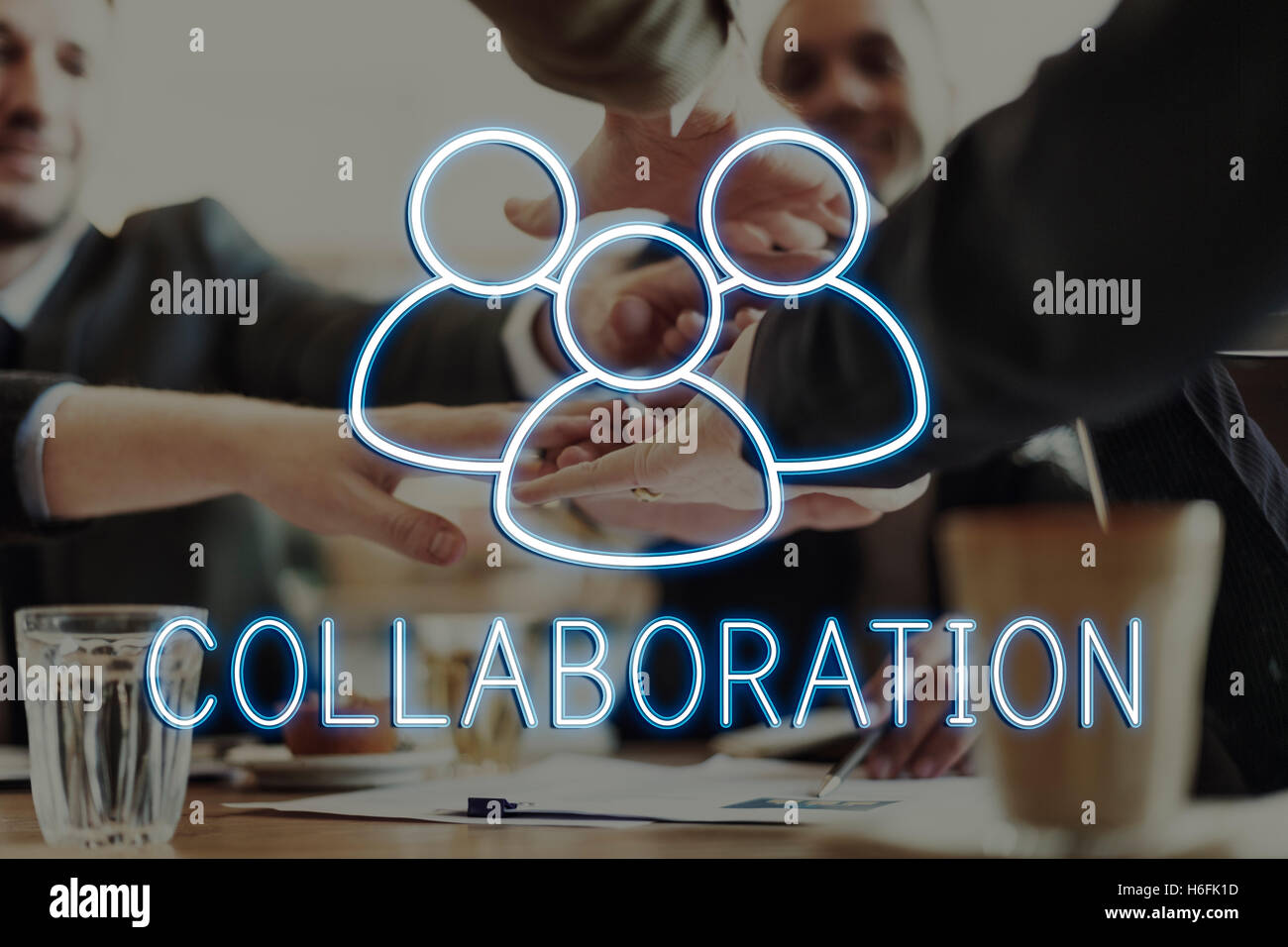 Collaboration Team Leadership Partnership Concept Stock Photo - Alamy