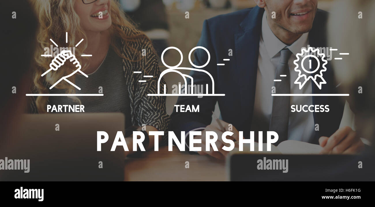Business Collaboration Teamwork Corporation Concept Stock Photo - Alamy