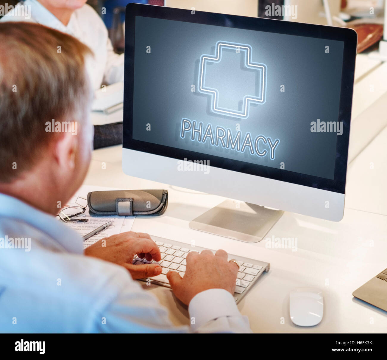 Hospital Cross Health Treatment Icon Graphic Concept Stock Photo - Alamy