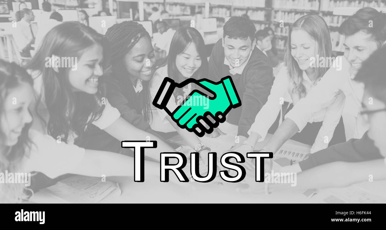 Trust Handshake Partnership Coooperation Graphic Concept Stock Photo ...