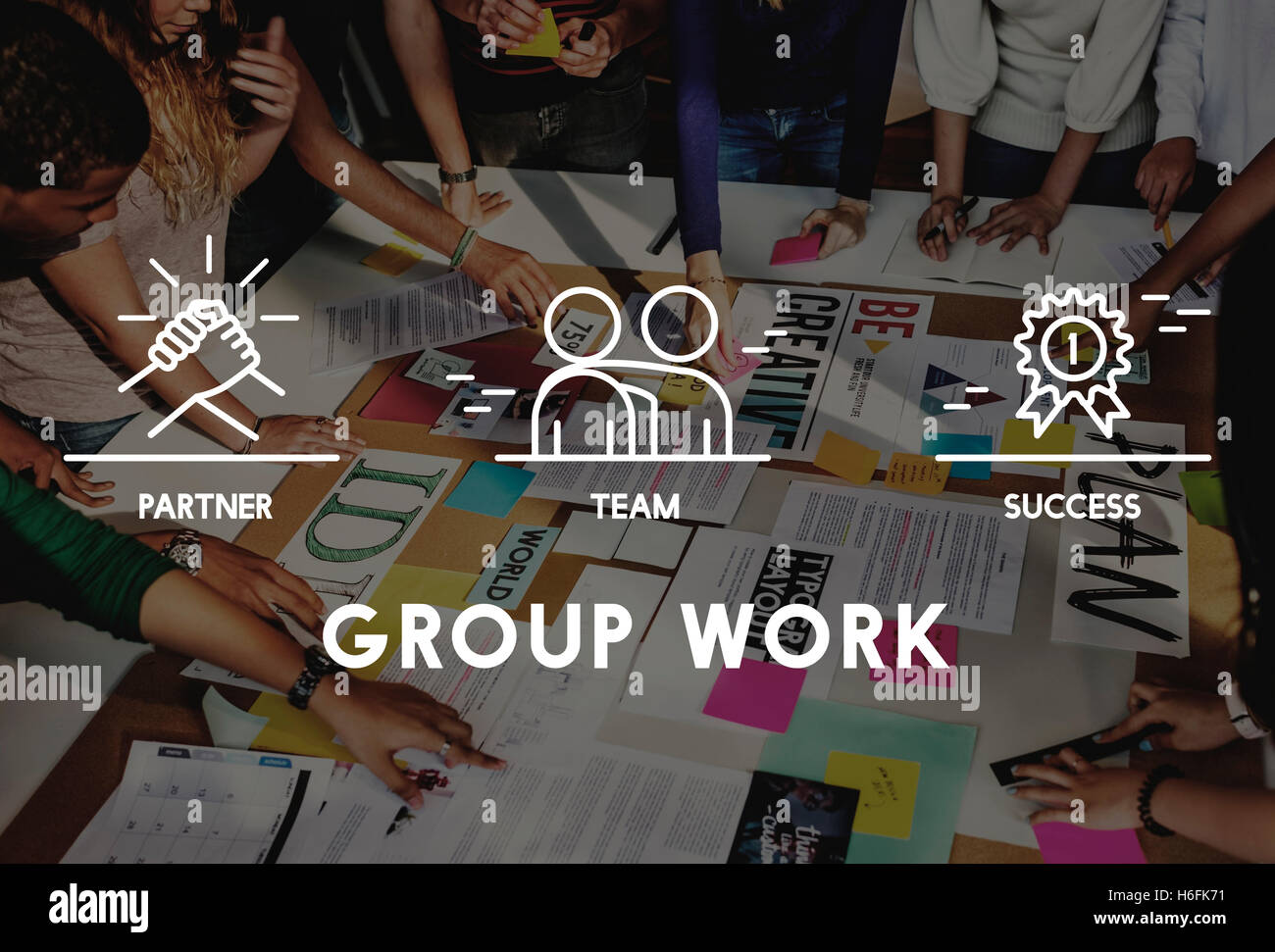 Group Team Work Organization Concept Stock Photo - Alamy