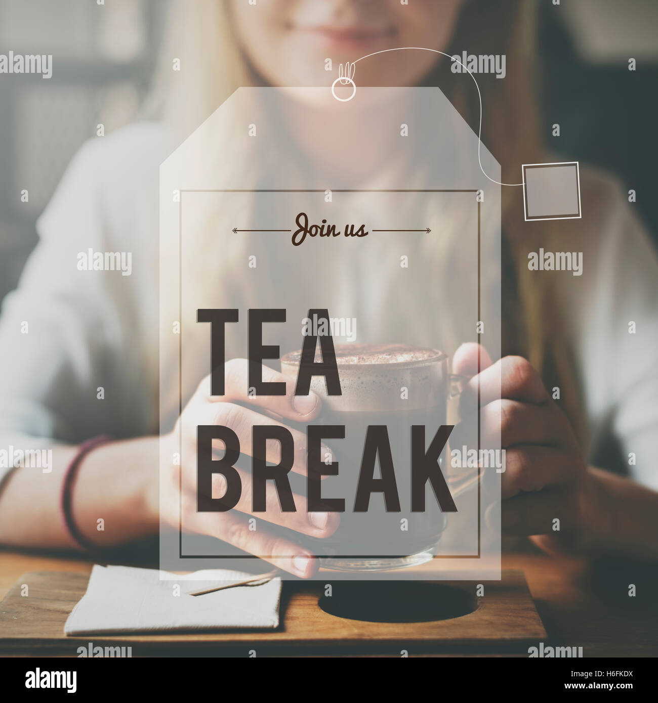 Break Tea Coffee Time Relax Concept Stock Photo - Alamy