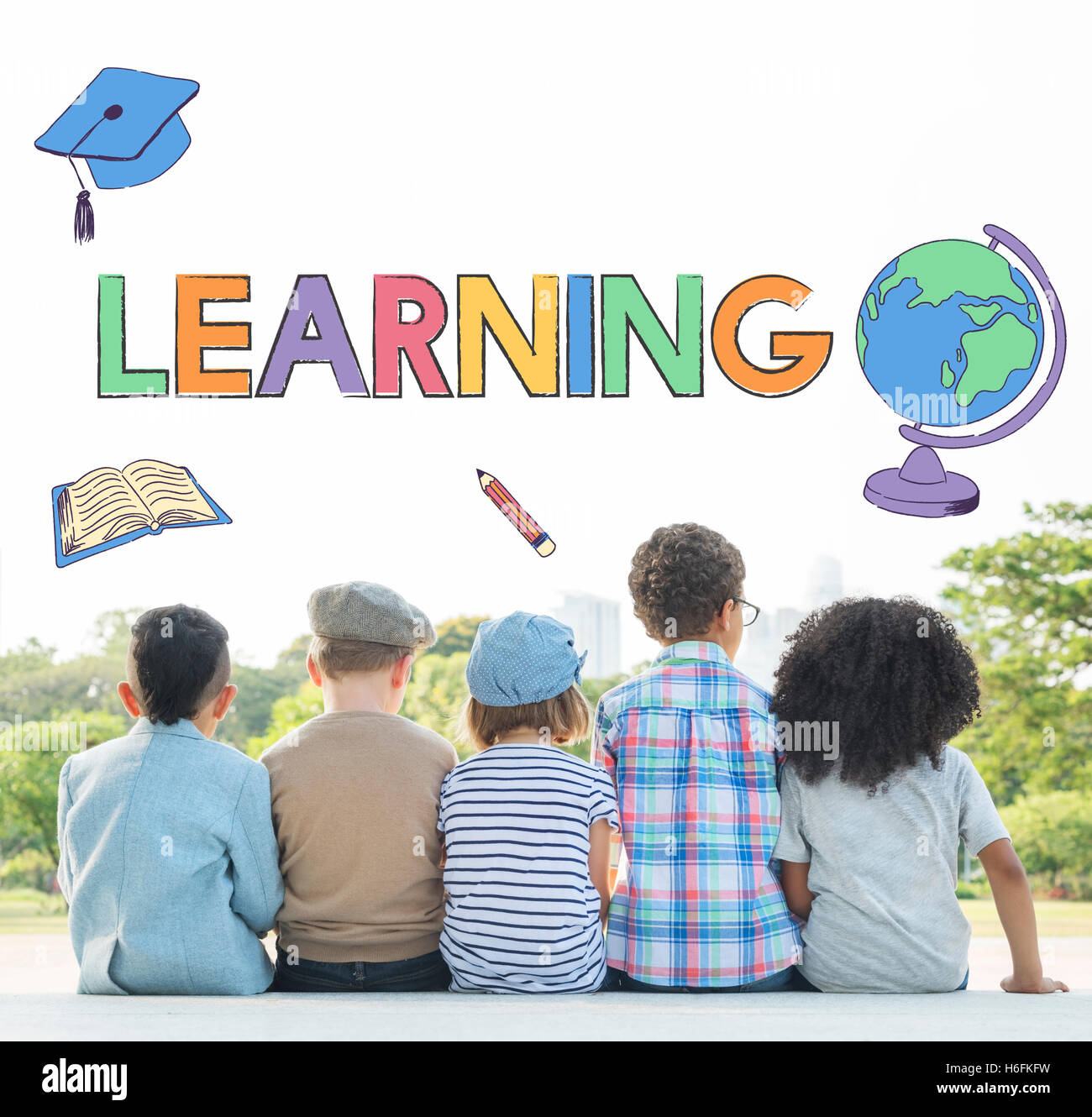 School Academic Learning Kids Graphic Concept Stock Photo - Alamy