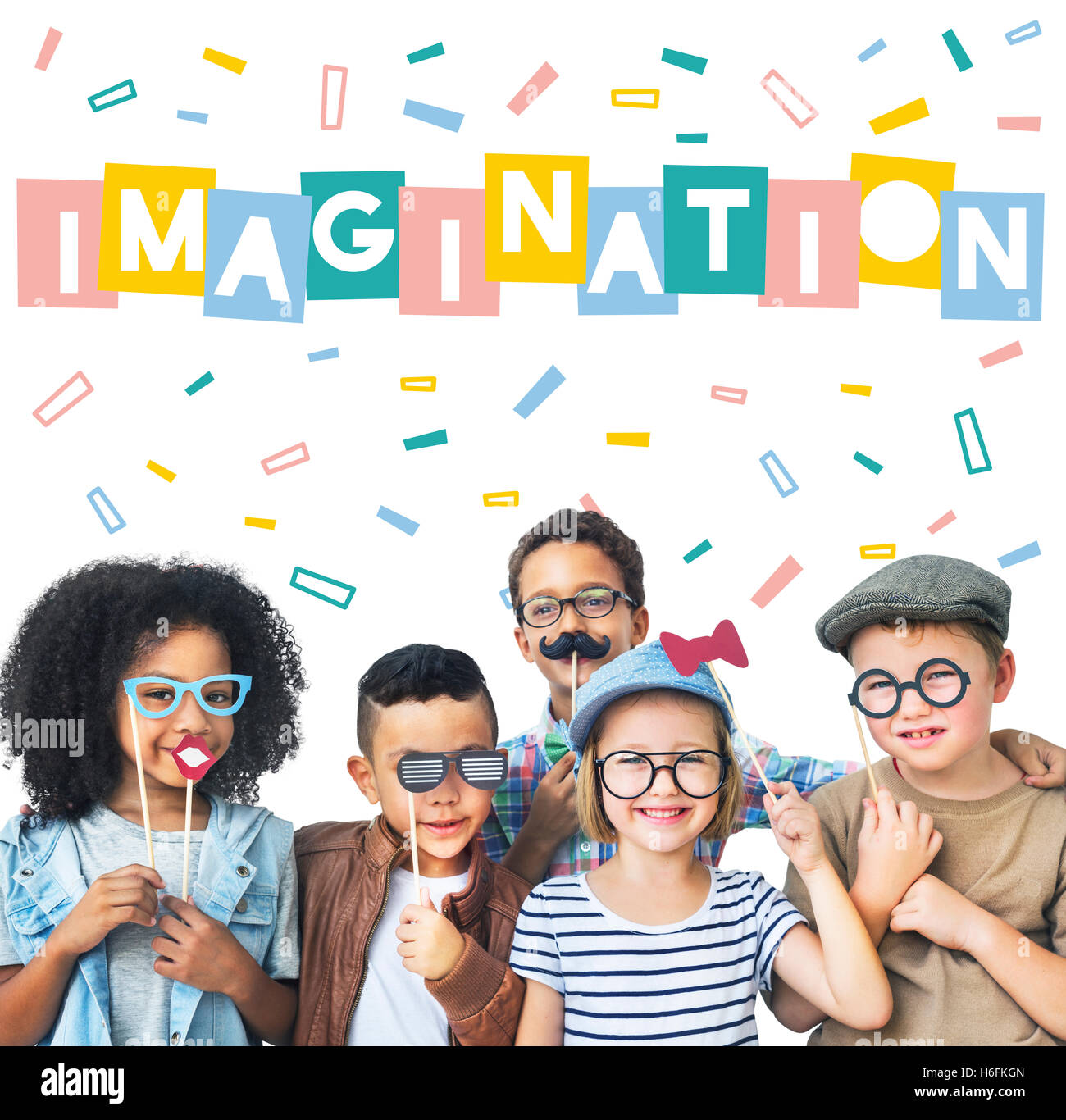 Enjoy Happy Imagination Kids Concept Stock Photo - Alamy