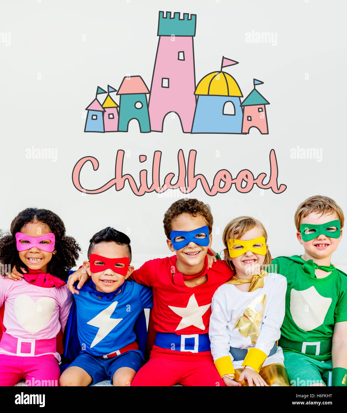 Childhood Children Palace Castle Graphic Concept Stock Photo - Alamy
