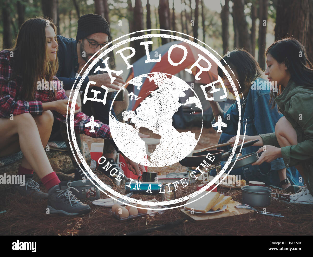 Journey Destination Explore Vacation Graphic Concept Stock Photo - Alamy
