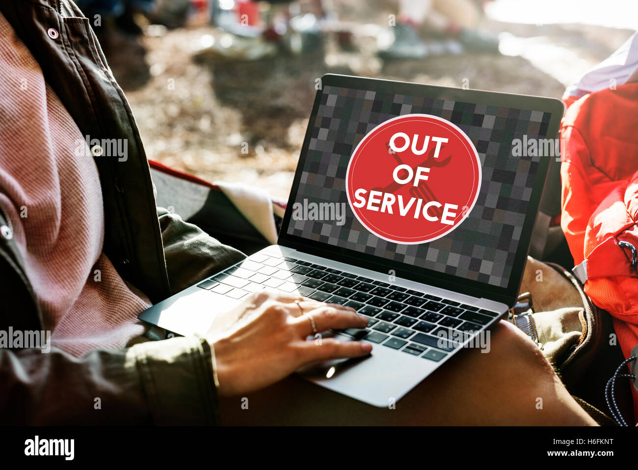Out Of Service Sign Graphic Concept Stock Photo - Alamy