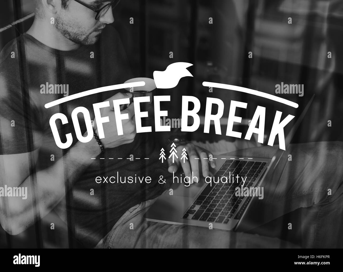 Blog Chat Business Coffee Break Home Concept Stock Photo - Alamy