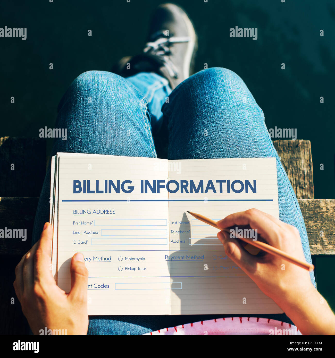 Invoice Billing Information Form Graphic Concept Stock Photo - Alamy