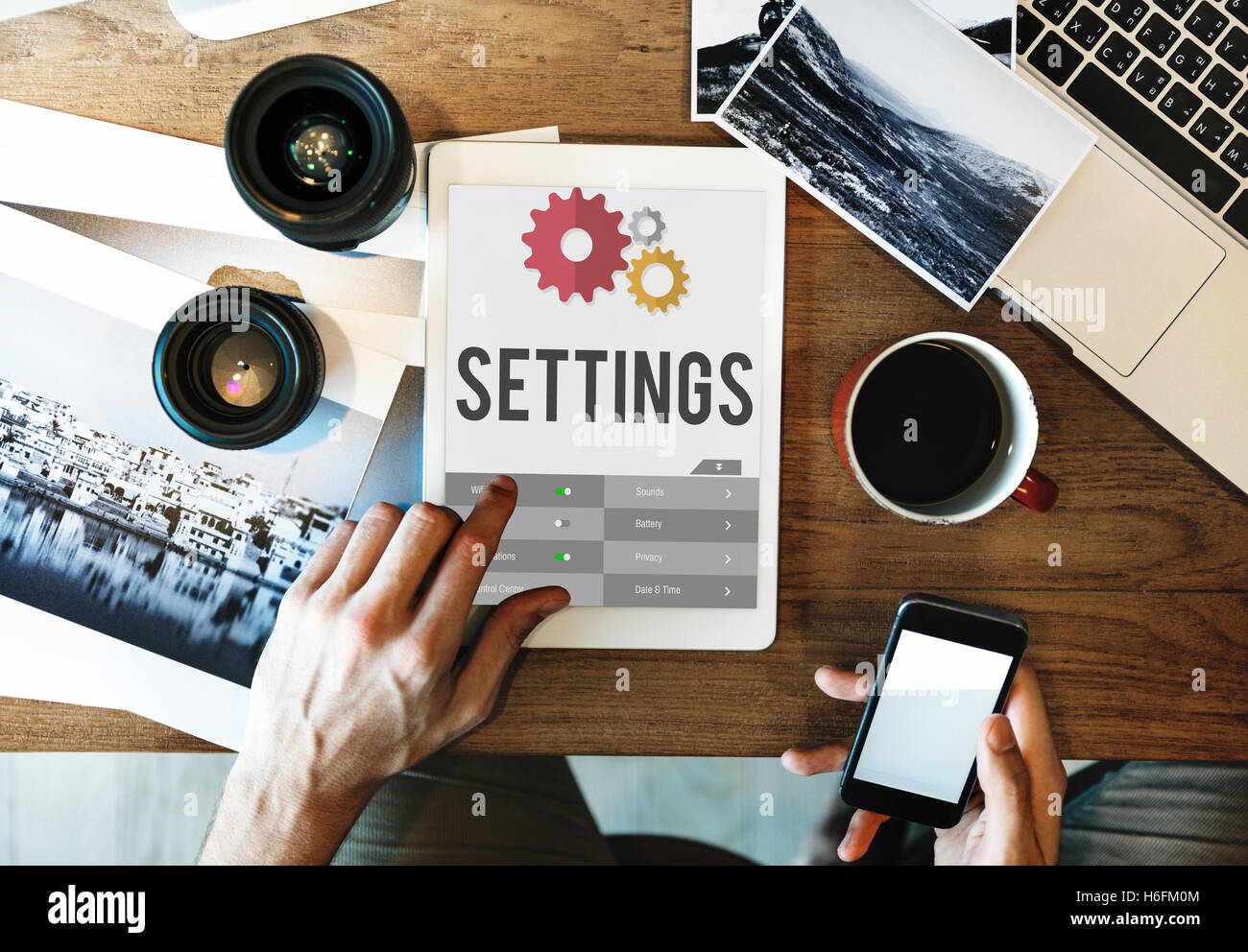Settings Tools Setup System Concept Stock Photo - Alamy
