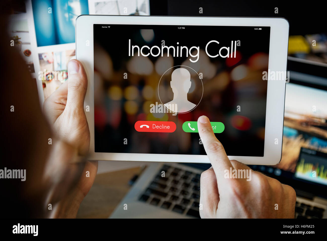 Incoming Call Communication Connect Concept Stock Photo - Alamy
