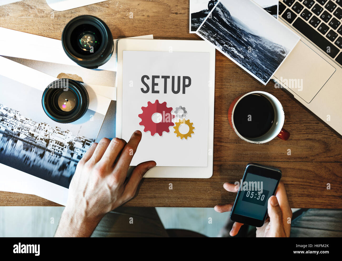 Setup Settings Configuration Tools Concept Stock Photo - Alamy