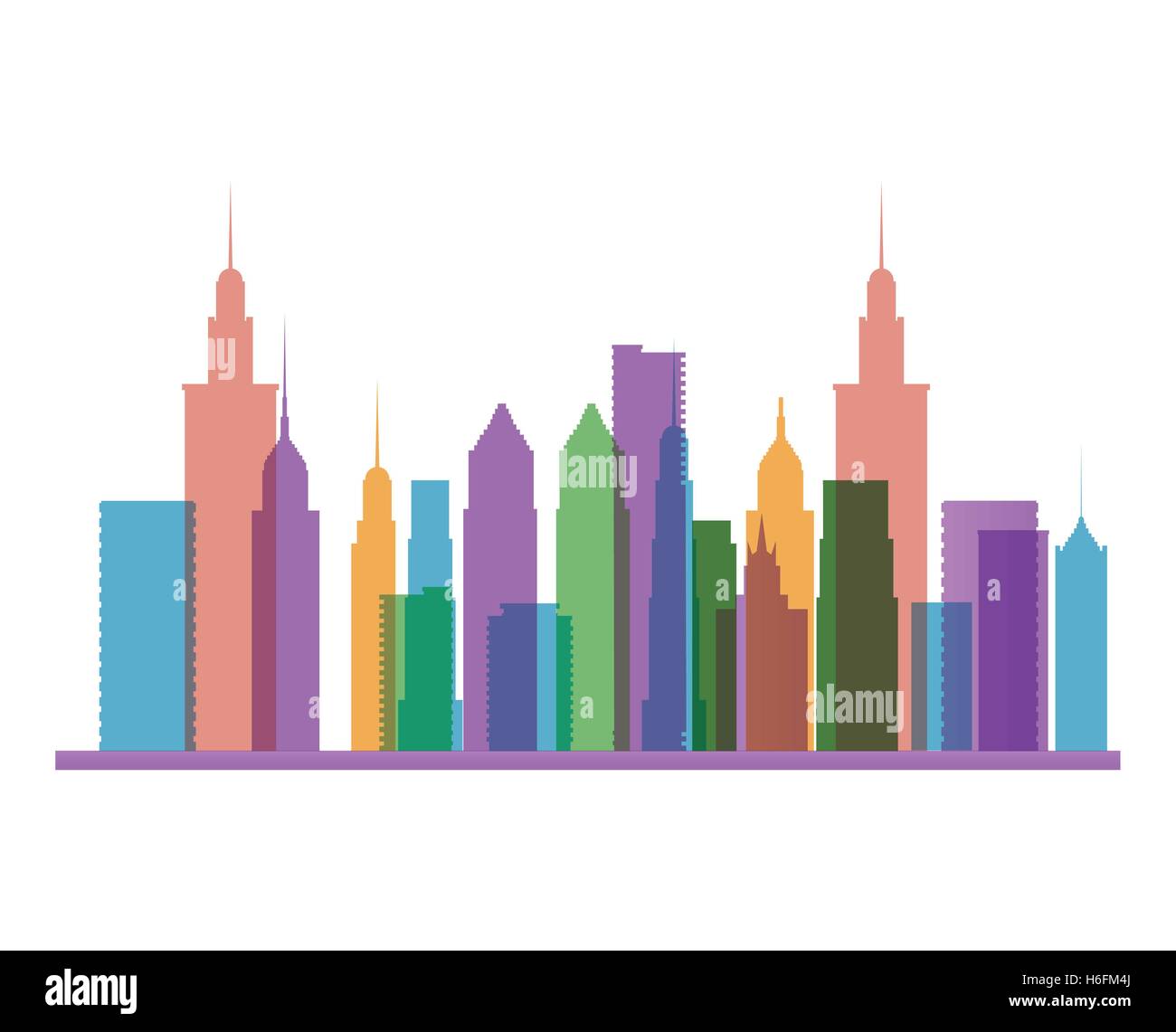 City center big buildings Stock Vector Images - Alamy