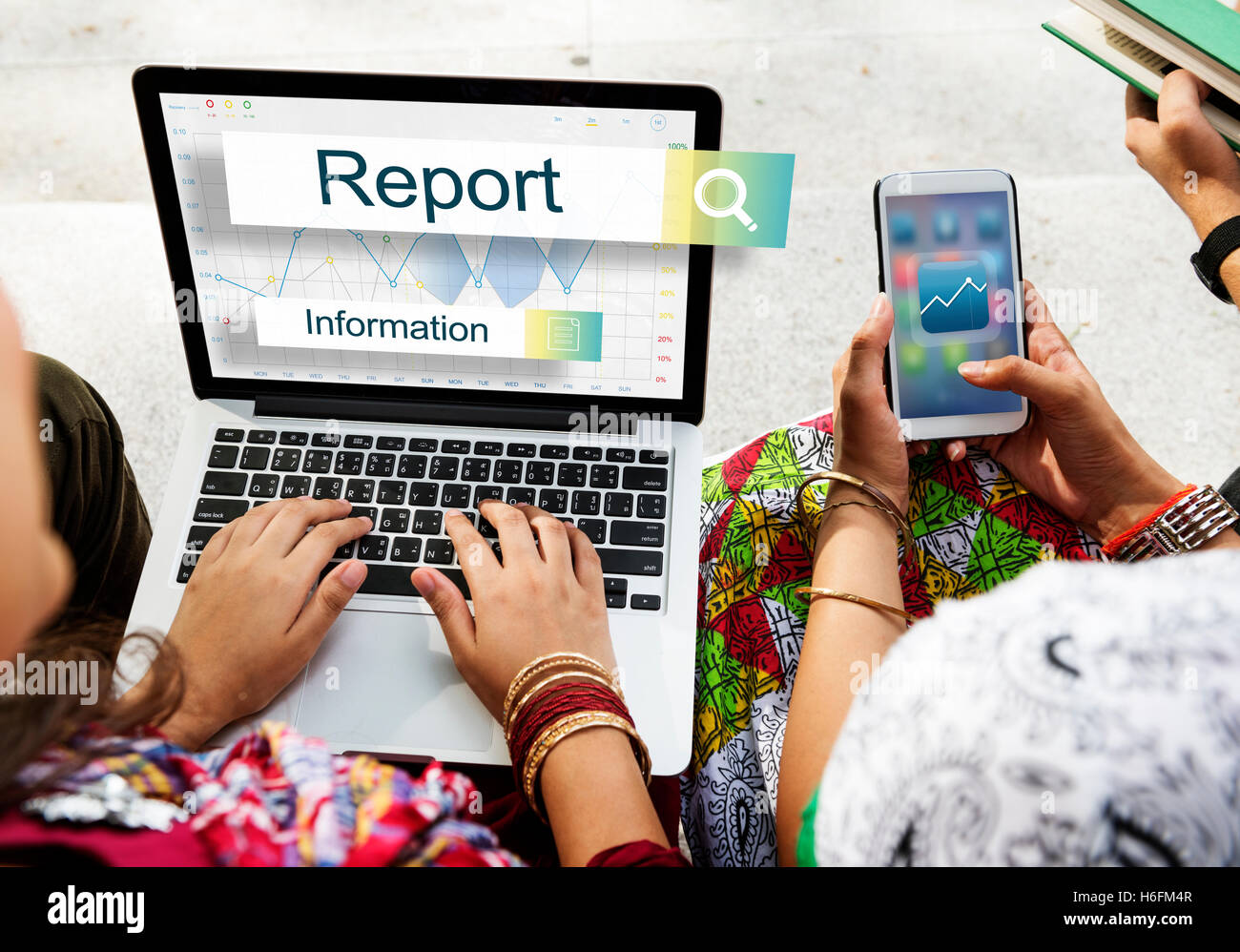 Results Statistics Report Target Concept Stock Photo - Alamy