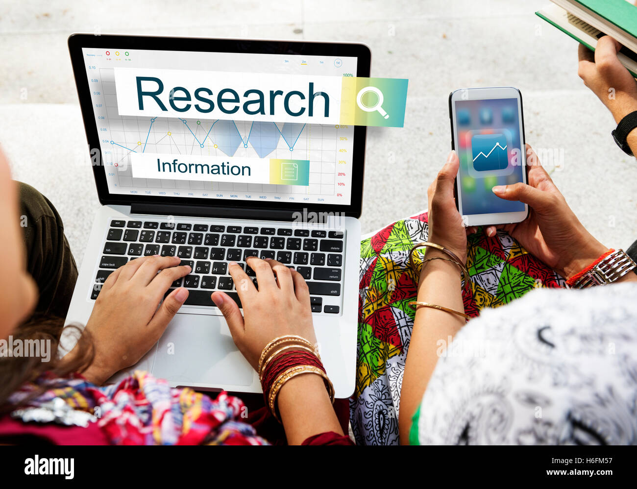 Research Information Graph Search Concept Stock Photo - Alamy