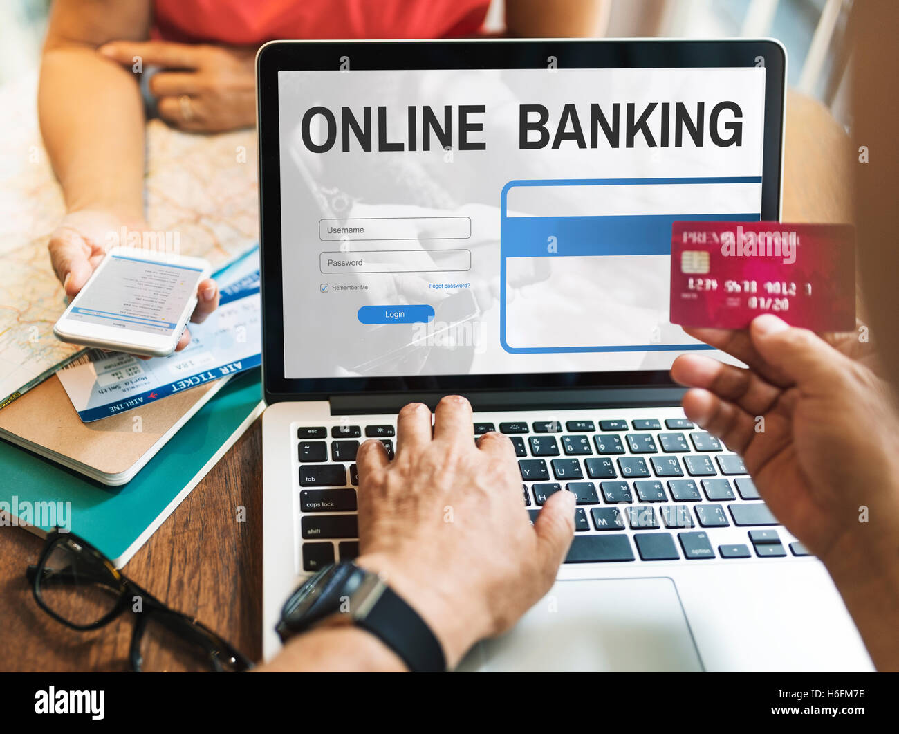 Online Banking Commercial Internet Finance Concept Stock Photo - Alamy