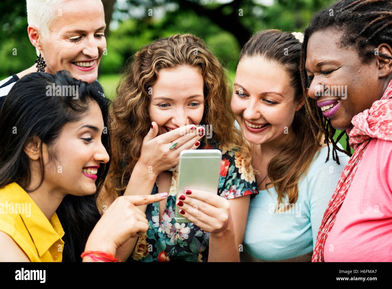 Group of Women Socialize Teamwork Happiness Concept Stock Photo - Alamy