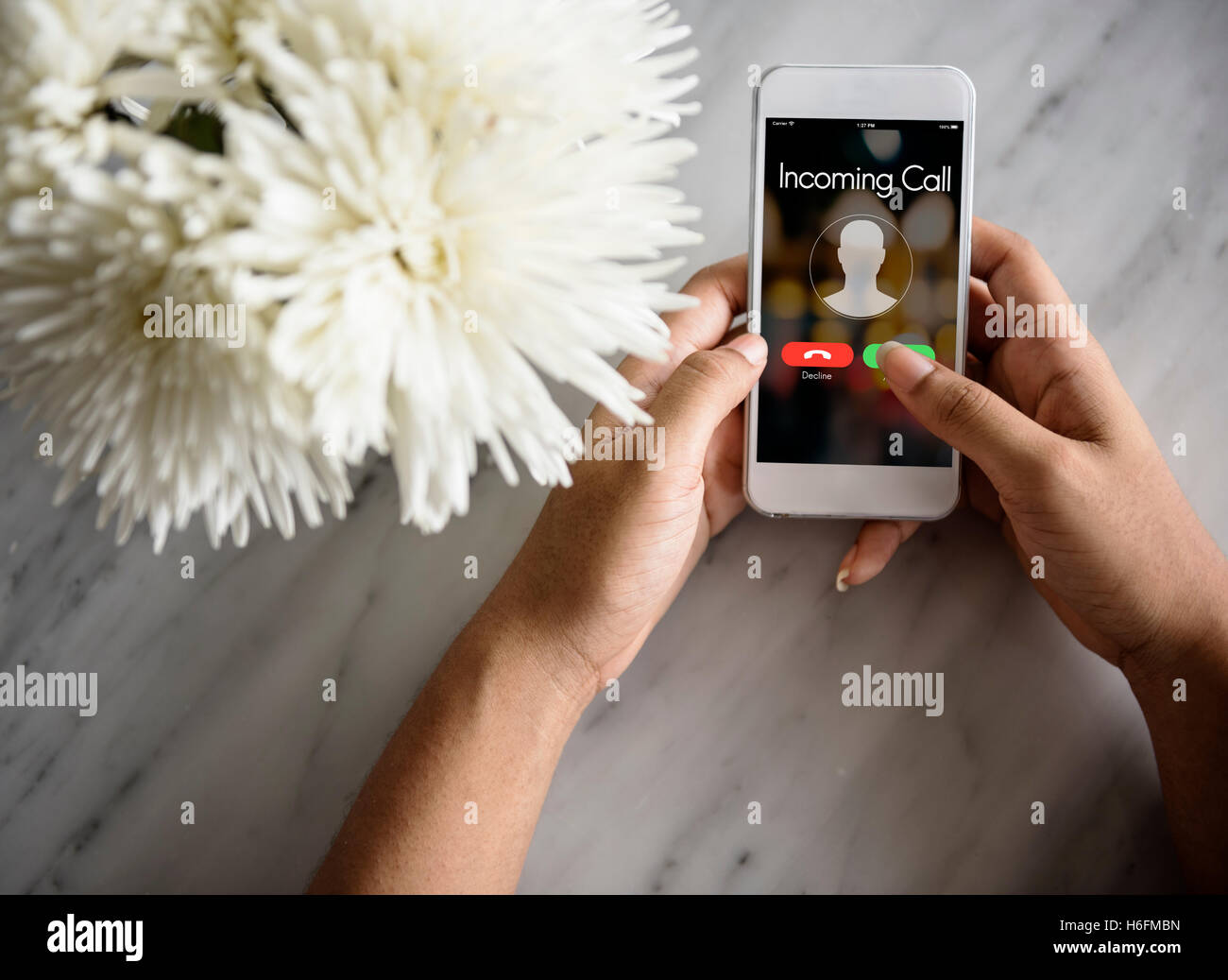 Incoming Call Communication Connect Concept Stock Photo - Alamy