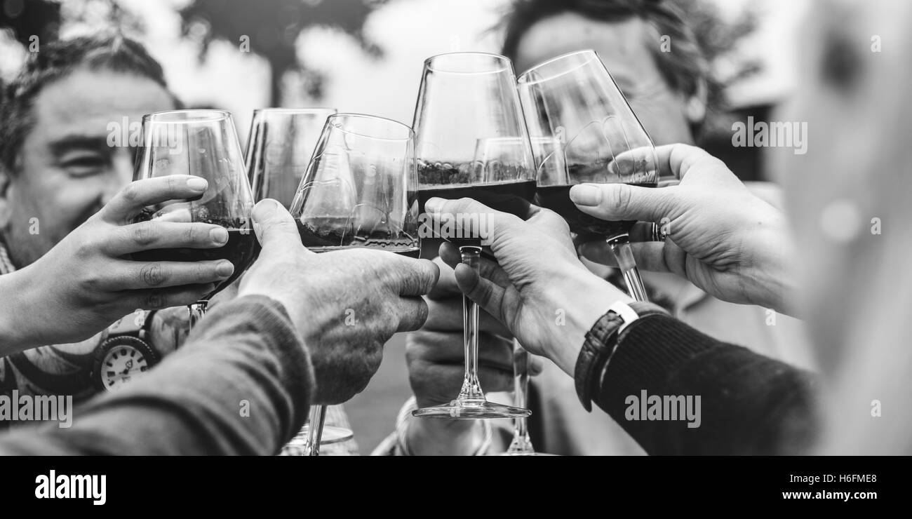 Alcohol cheers Black and White Stock Photos & Images - Alamy